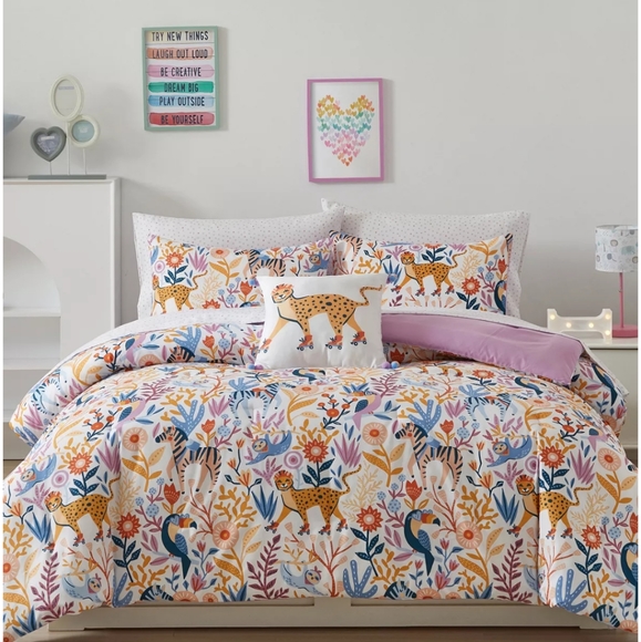 keeco | Bedding | Wild Ones 6pc Twin Kids Comforter Set Animals Jungle ...